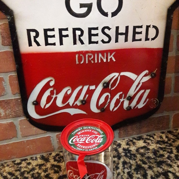 Coca Cola | Wall Decor | Retro Drink Coke Coca Cola Metal Hanging Sign ...